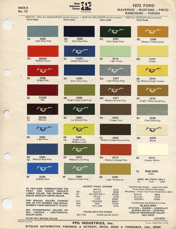 1972 Ford Mustang - MustangAttitude.com Data Explorer
