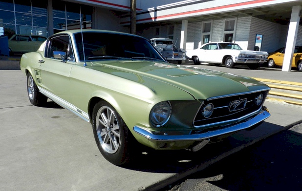 Lime Gold Green 1967 Ford Mustang Fastback