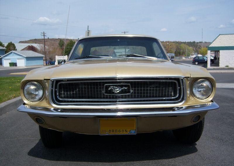 Sunlit Gold 1968 Ford Mustang Hardtop