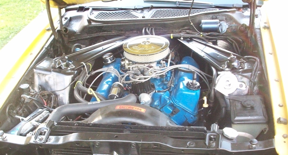 Yellow 1973 Ford Mustang Convertible
