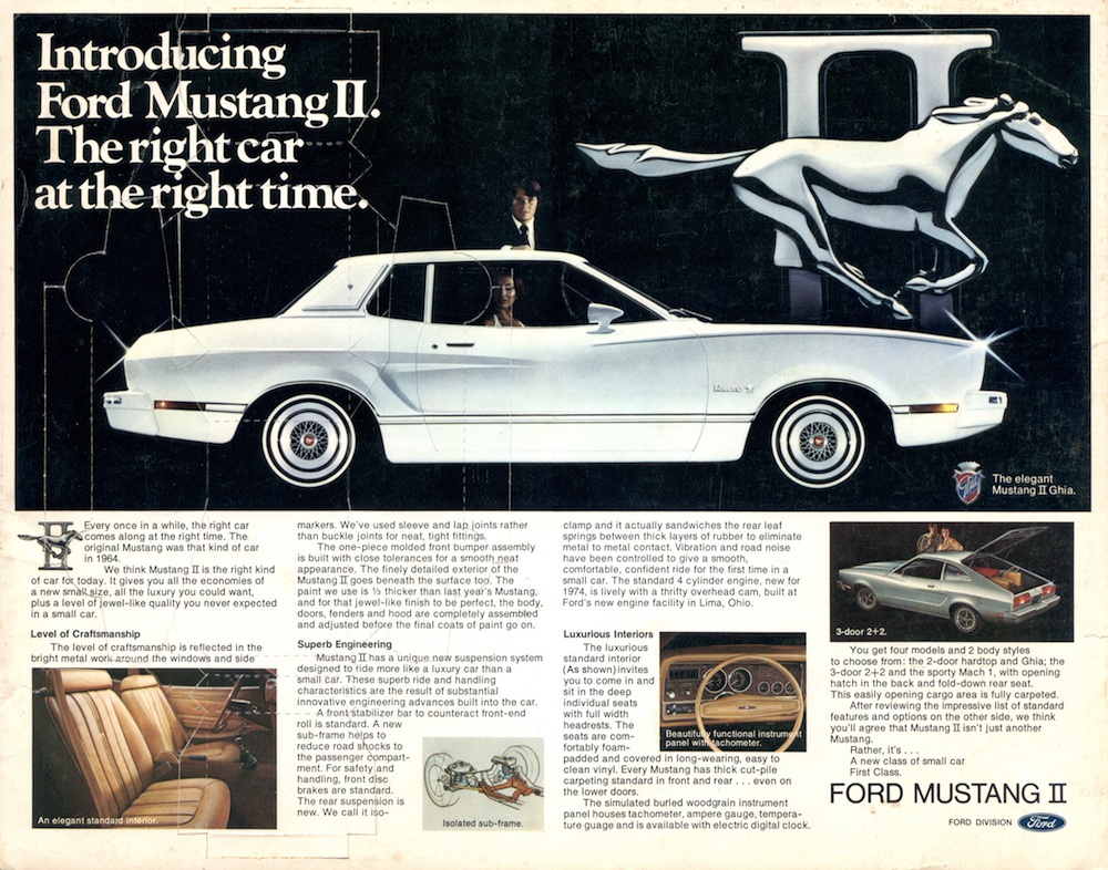 1974 Ford Mustang II Paper Car