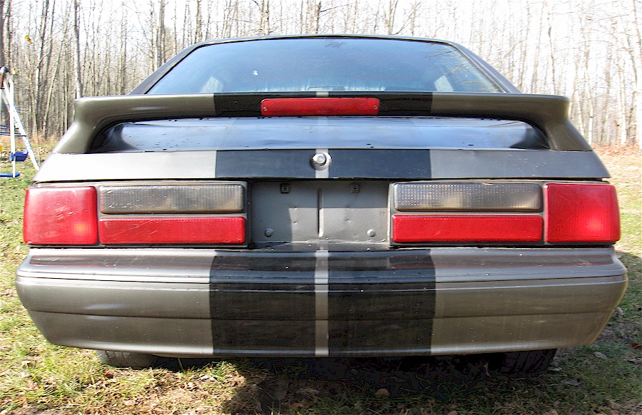 Gray 1987 Ford Mustang Fastback